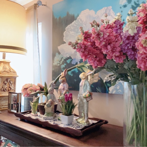 Vintage | Holiday | 3 Lux Faux Chocolate Foil Bunnies Standing Rabbits ...